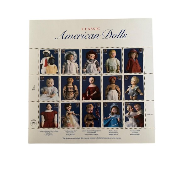 American Vintage | Other | Vintage 996 Classic American Dolls 32 Stamps ...